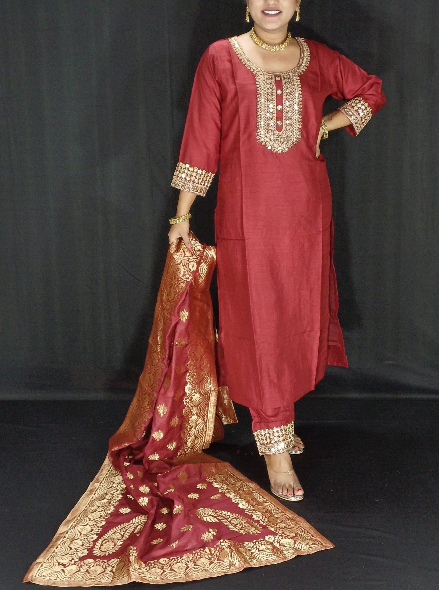 Three Piece Straight Cut Kurti Set – Mia by Lynette Vincent